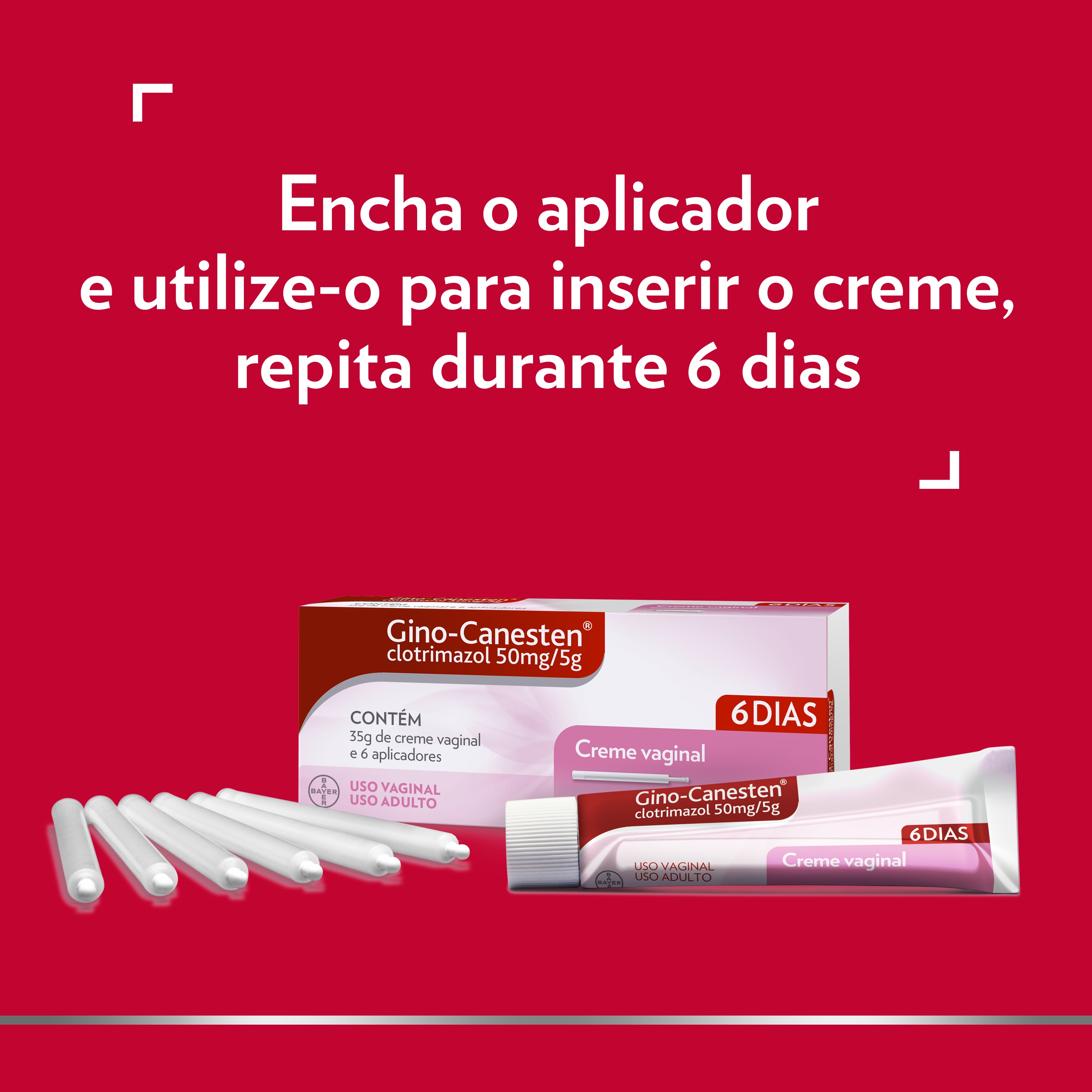 Creme vaginal interno de 6 dias para candidiase | Gino-Canesten®